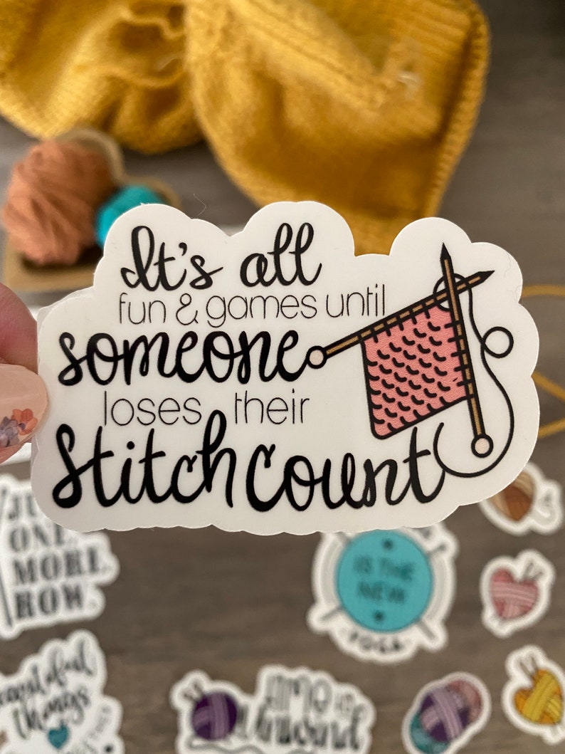 Knitting Stickersknitting Sticker Pack Artsy Arthurshydro - Etsy