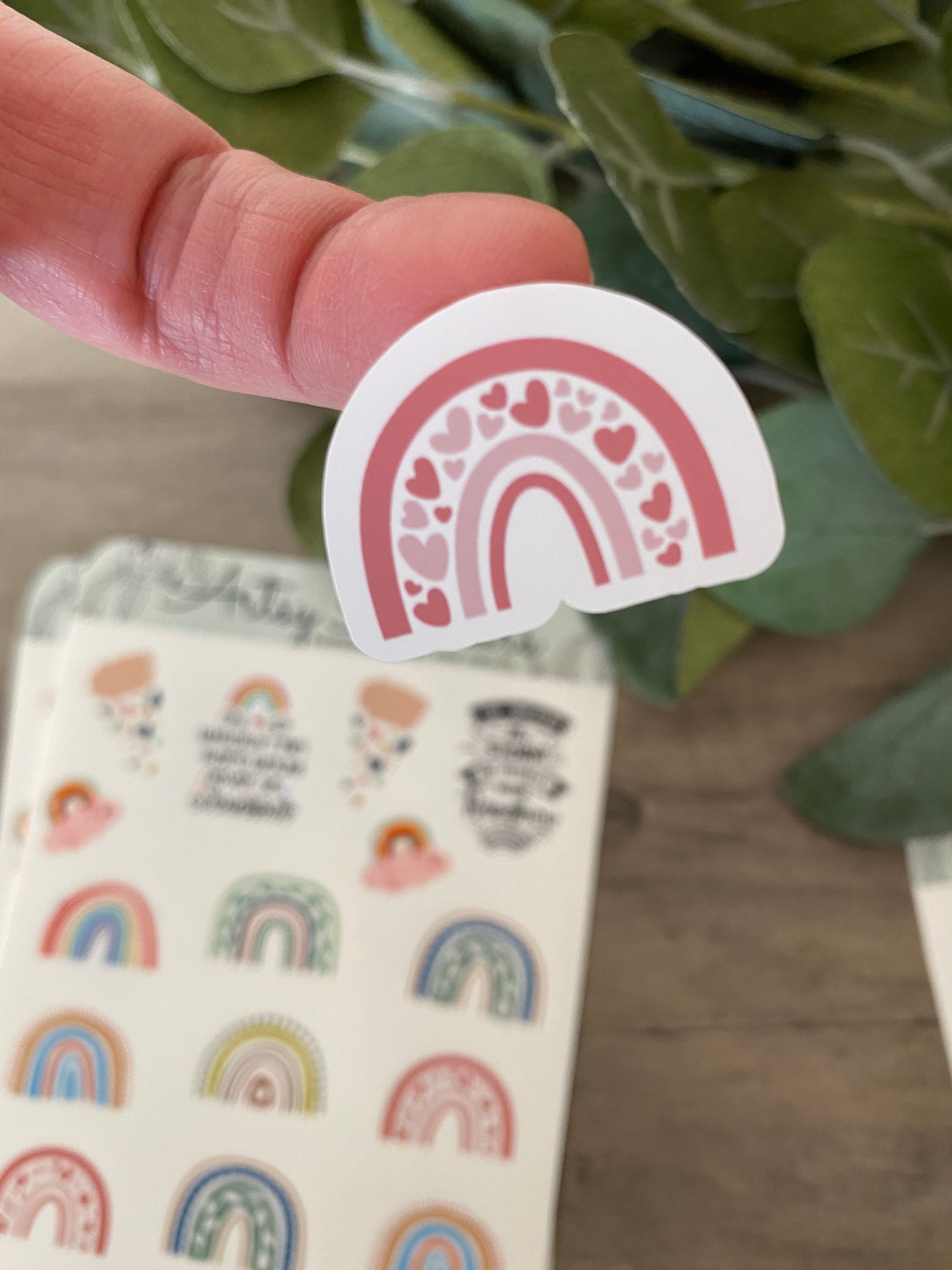 Boho Rainbow Stickersrainbow Sticker Sheet Artsy | Etsy