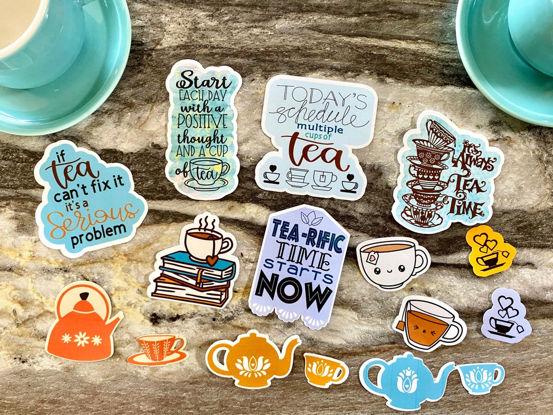Tea Sticker,tea Time Sticker,tea-rific Tea Sticker Pack,artsy Arthurs ...