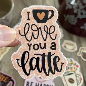 Coffee Sticker,be Happy Coffee Sticker Pack, Coffee Decals, Artsy ...