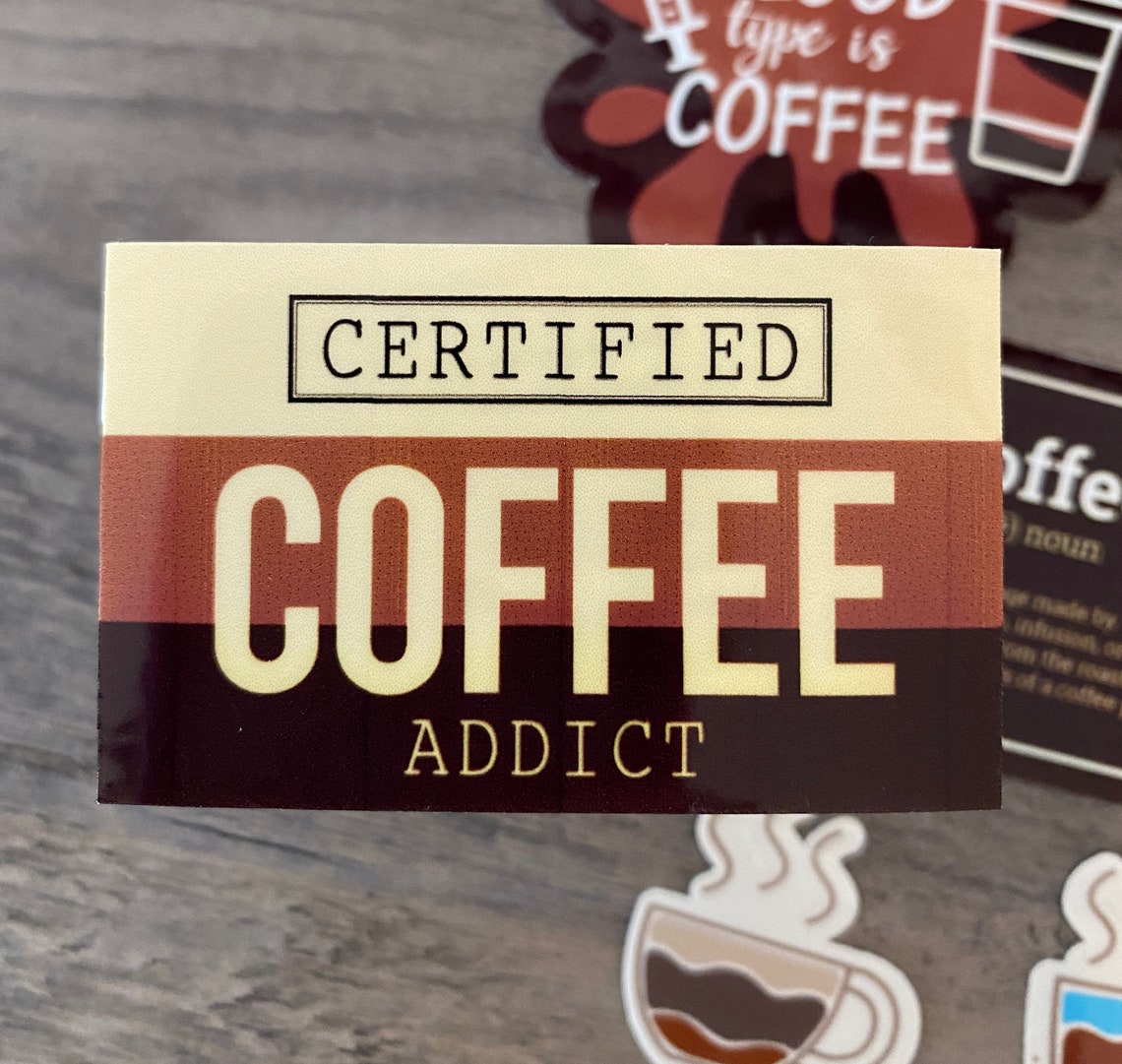Coffee Stickercoffee Addict Sticker Packcoffee Decalartsy | Etsy
