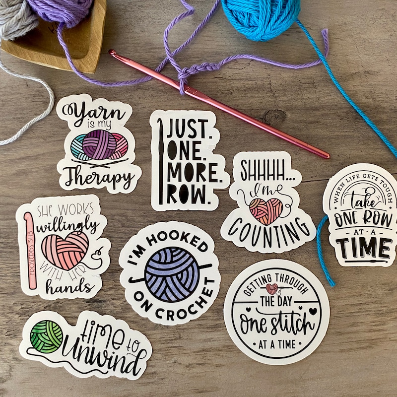 Crochet Stickers Packs - Etsy