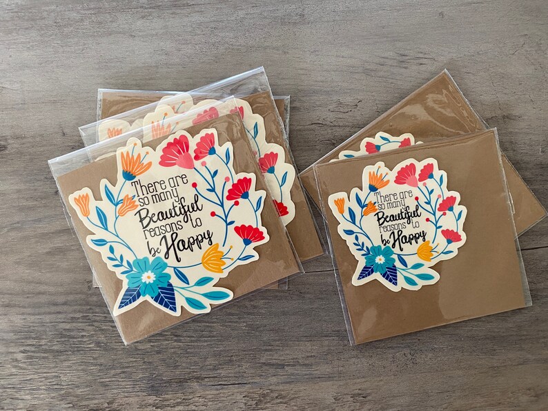 Happy Sticker,beautiful Reasons to Be Happy Sticker,be Happy Sticker ...