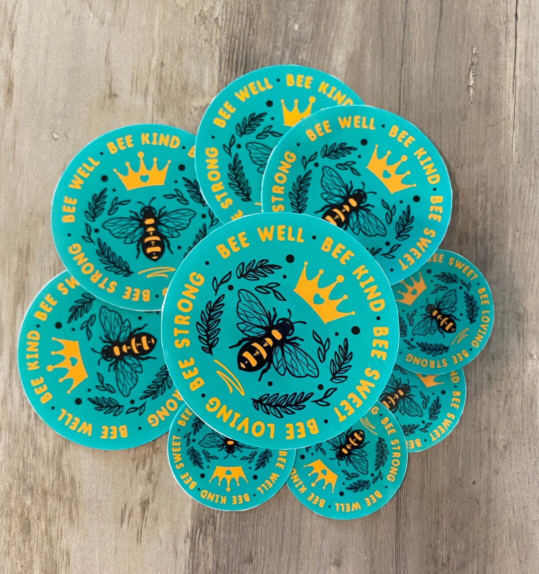 Bee Sticker,bee Well, Bee Kind, Bee Sweet, Bee Loving, Bee Strong,artsy ...