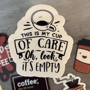 Coffee Sticker,coffee Addict Sticker Pack,coffee Decal,artsy Arthurs ...