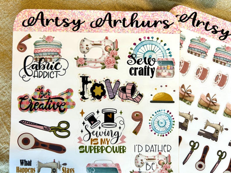 Sewing Stickers,sewing Sticker Sheets,crafting Sticker Sheet, Quilting ...