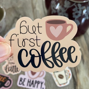 Coffee Sticker,be Happy Coffee Sticker Pack, Coffee Decals, Artsy ...