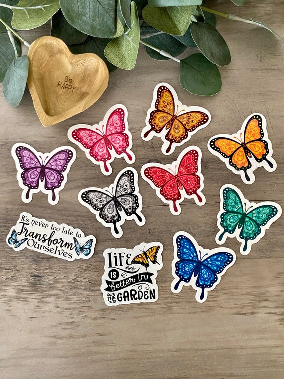 Butterfly Stickersbutterfly Sticker Pack Artsy - Etsy