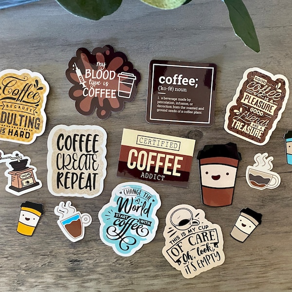 Coffee Stickers - Etsy