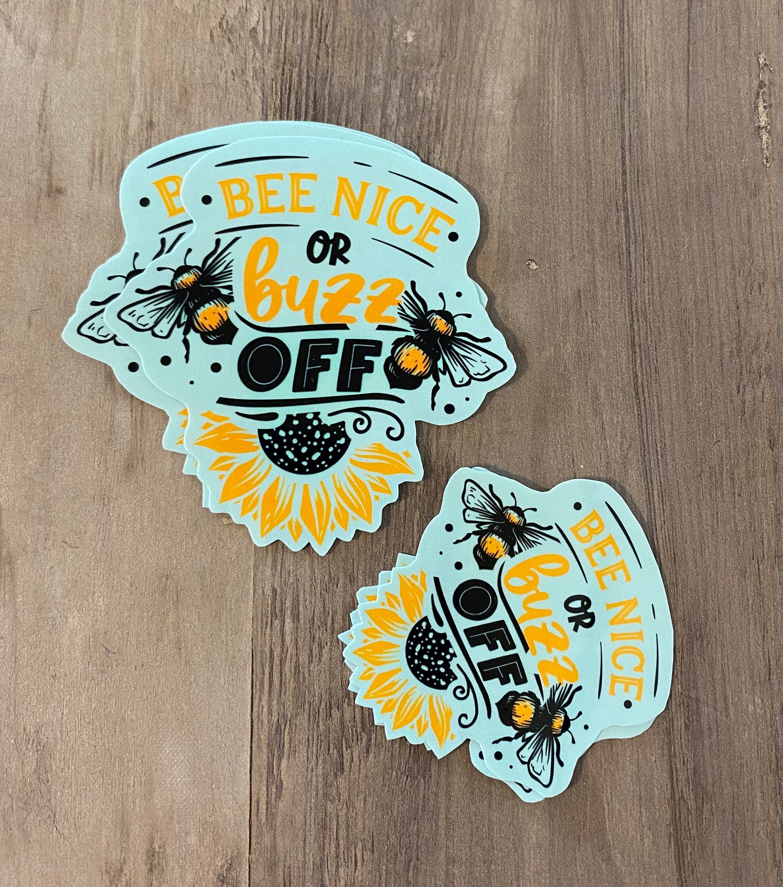 Bee Sticker,bee Nice Sticker,artsy Arthurs, Sunflower Bee Sticker ...