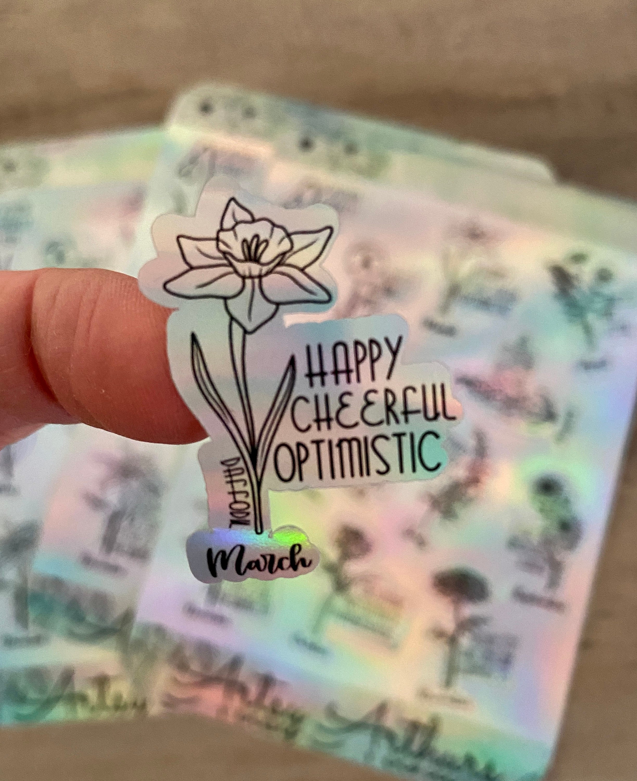 Birth Month Flower Stickersbirth Month Flower Sticker - Etsy