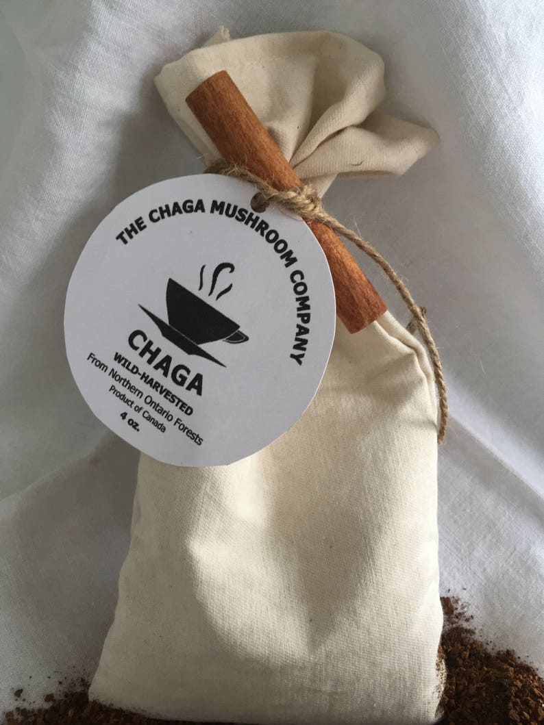4 Oz Bag Canadian Wild Harvested Chaga Mushroom Pieces Finely Ground ...