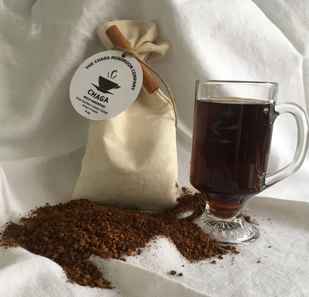 4 Oz Bag Canadian Wild Harvested Chaga Mushroom Pieces Finely Ground ...