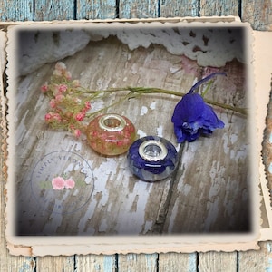 Large Hole Bead With Sterling Silver Gromments, Locket of Hair Bead ...