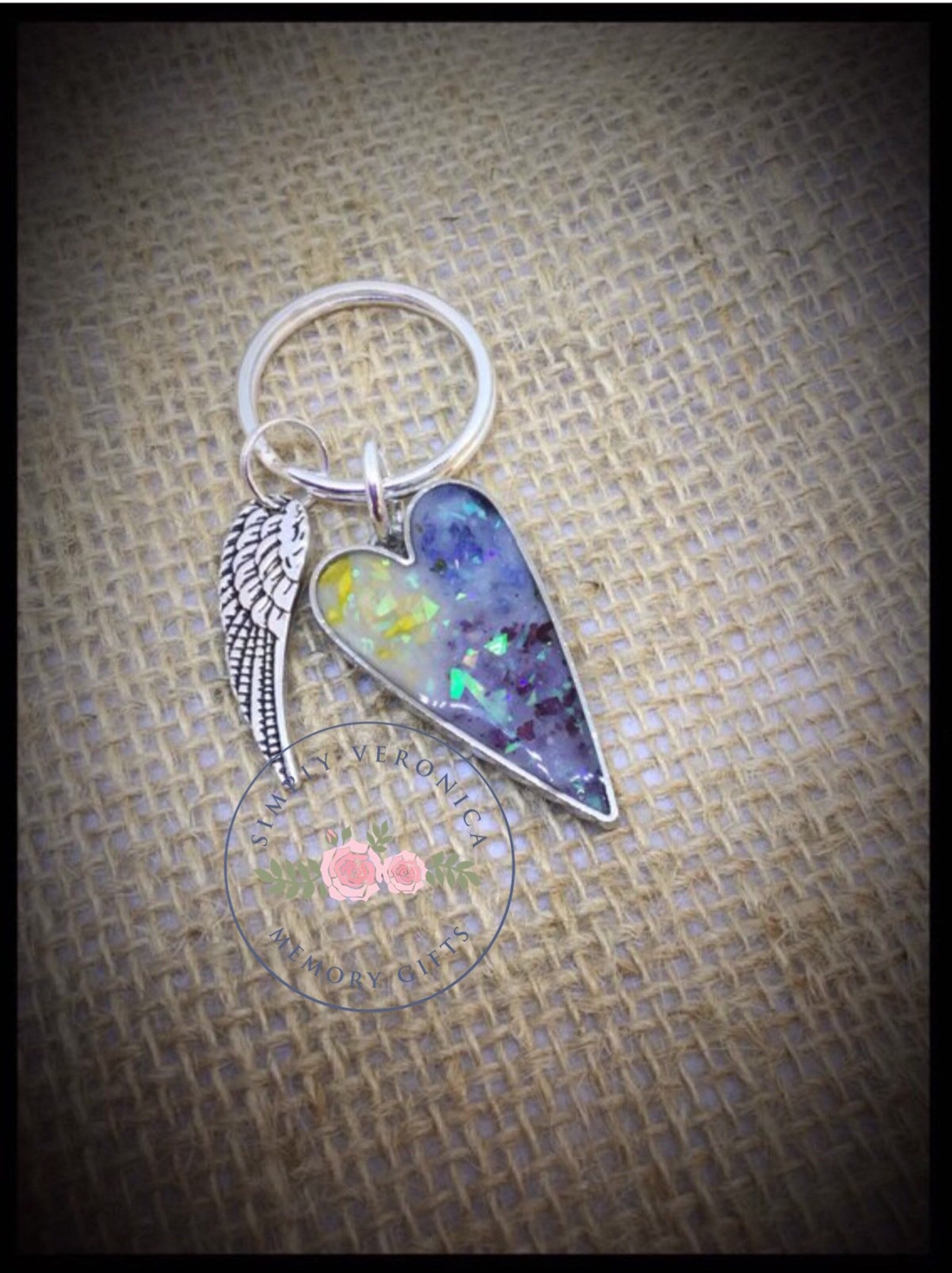 Dried Flower Petal Keychains Heart Keepsake Funeral Flowers | Etsy