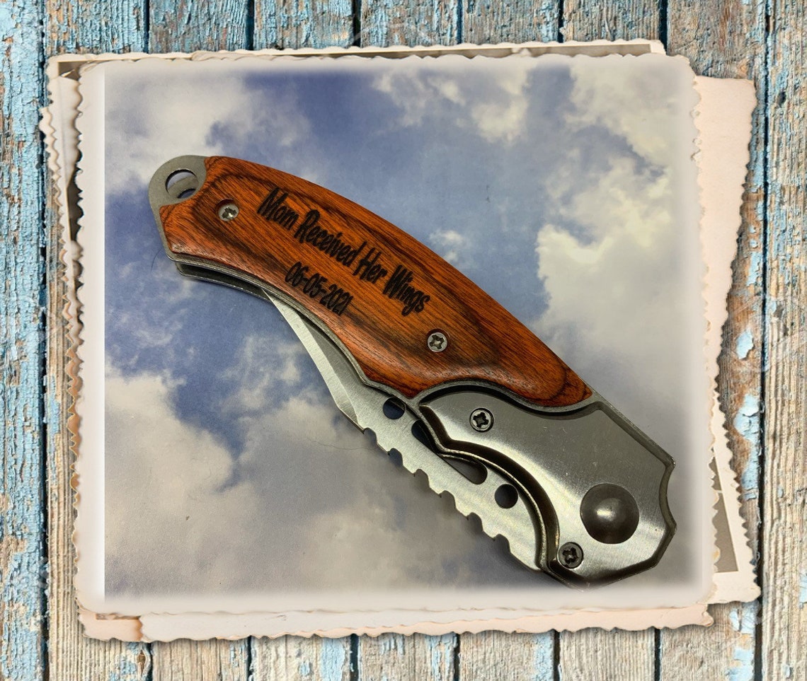 Keepsake Knife Memory Flower Knife Personalized Knife - Etsy