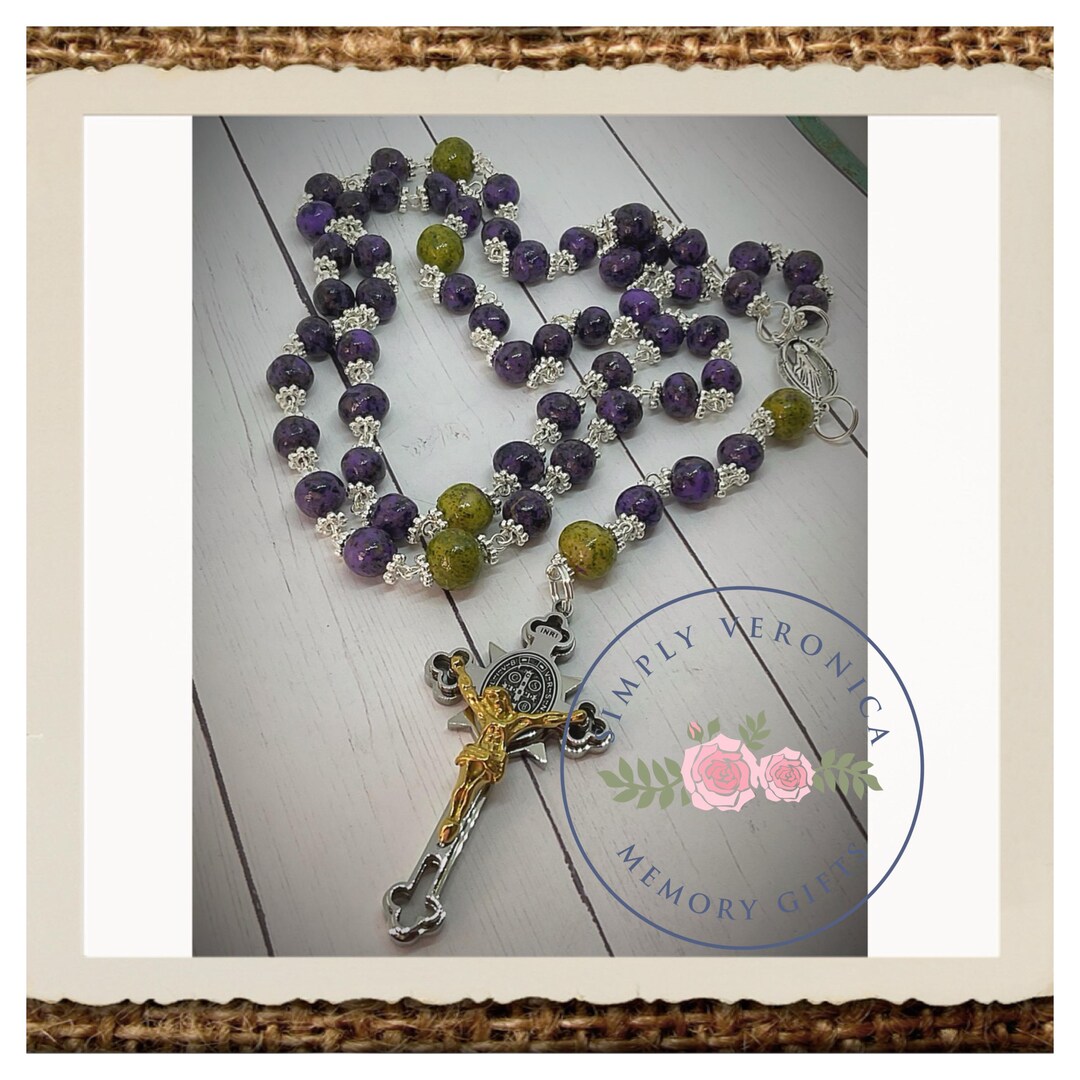 Keepsake Rosaries Made With Your Dried Flowers, Full Christian Rosary ...