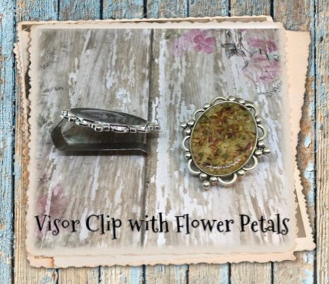 Visor Clip Memorial Visor Clip Guardian Angel Clip Dried - Etsy