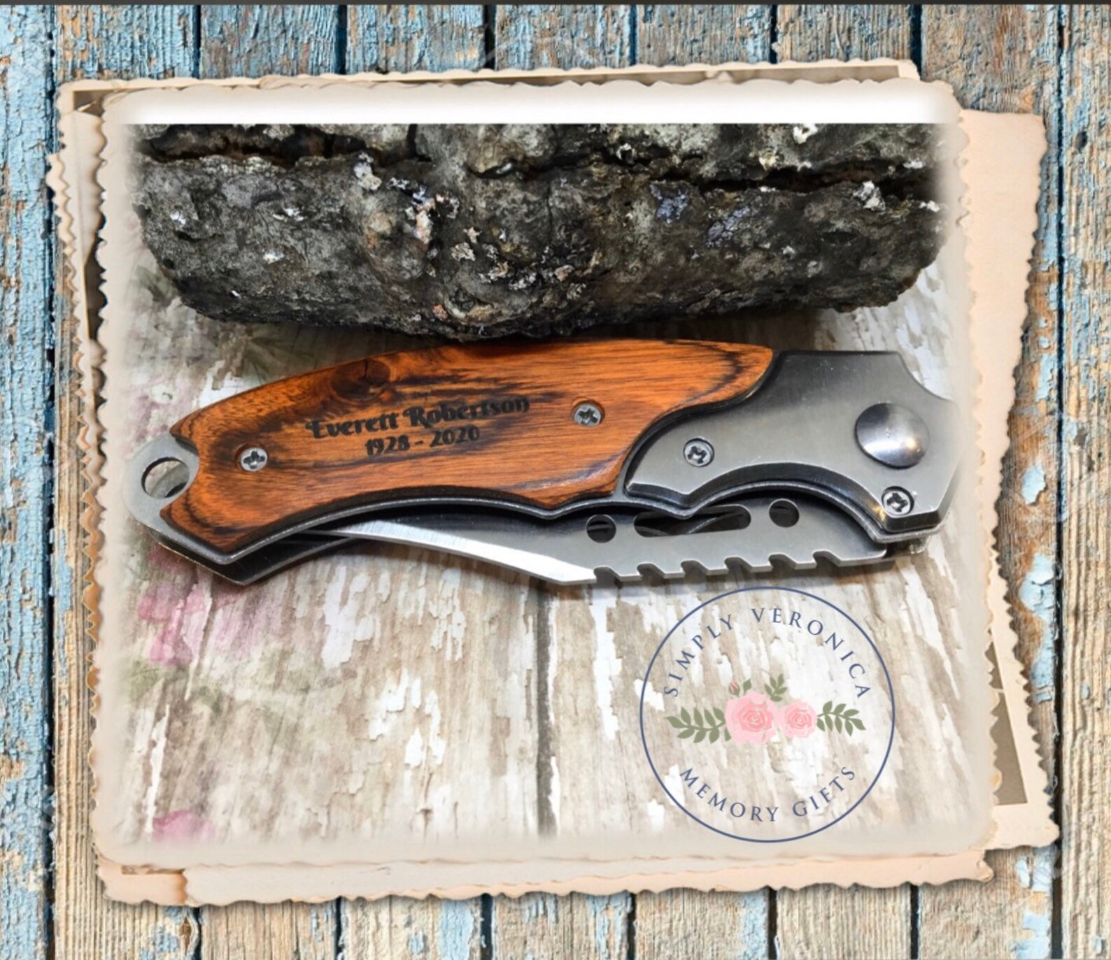 Keepsake Knife Memory Flower Knife Personalized Knife - Etsy