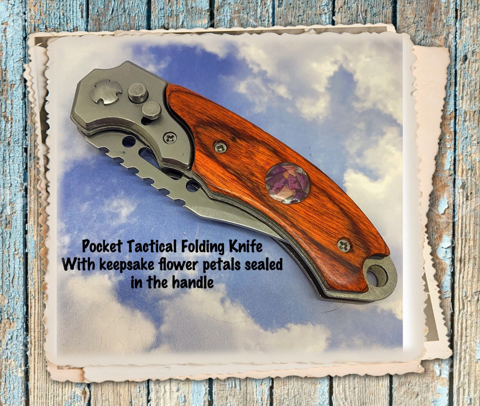 Keepsake Knife Memory Flower Knife Personalized Knife | Etsy