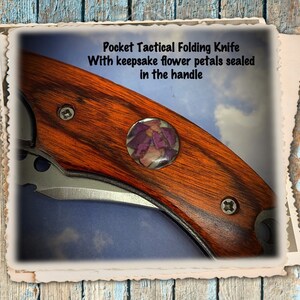 Keepsake Knife, Memory Flower Knife, Personalized Knife, Flower Petal ...