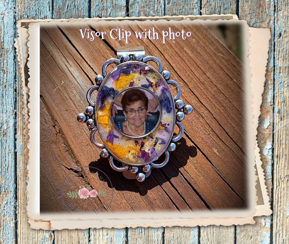 Visor Clip Memorial Visor Clip Guardian Angel Clip Dried - Etsy