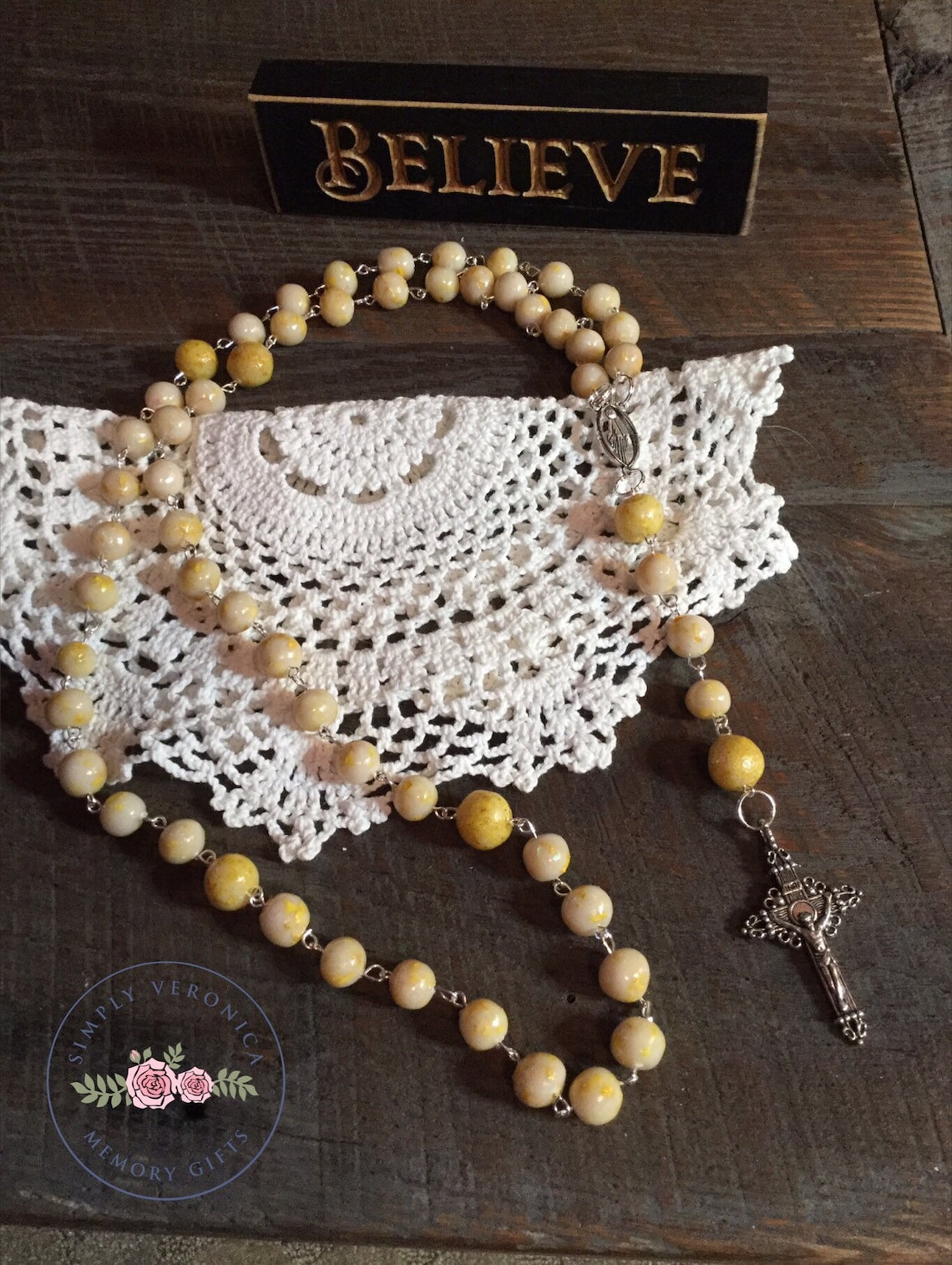 Keepsake Rosaries Made With Your Dried Flowers Full Christian - Etsy