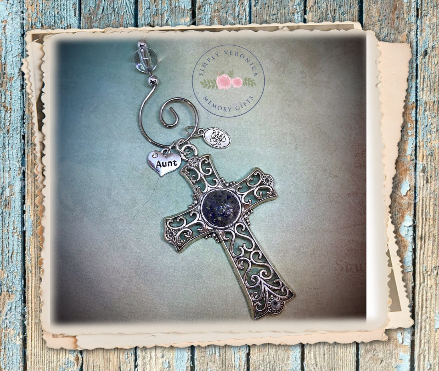 Cross Dried Flower Petal Ornament, Cross Keepsake, Ornament ...