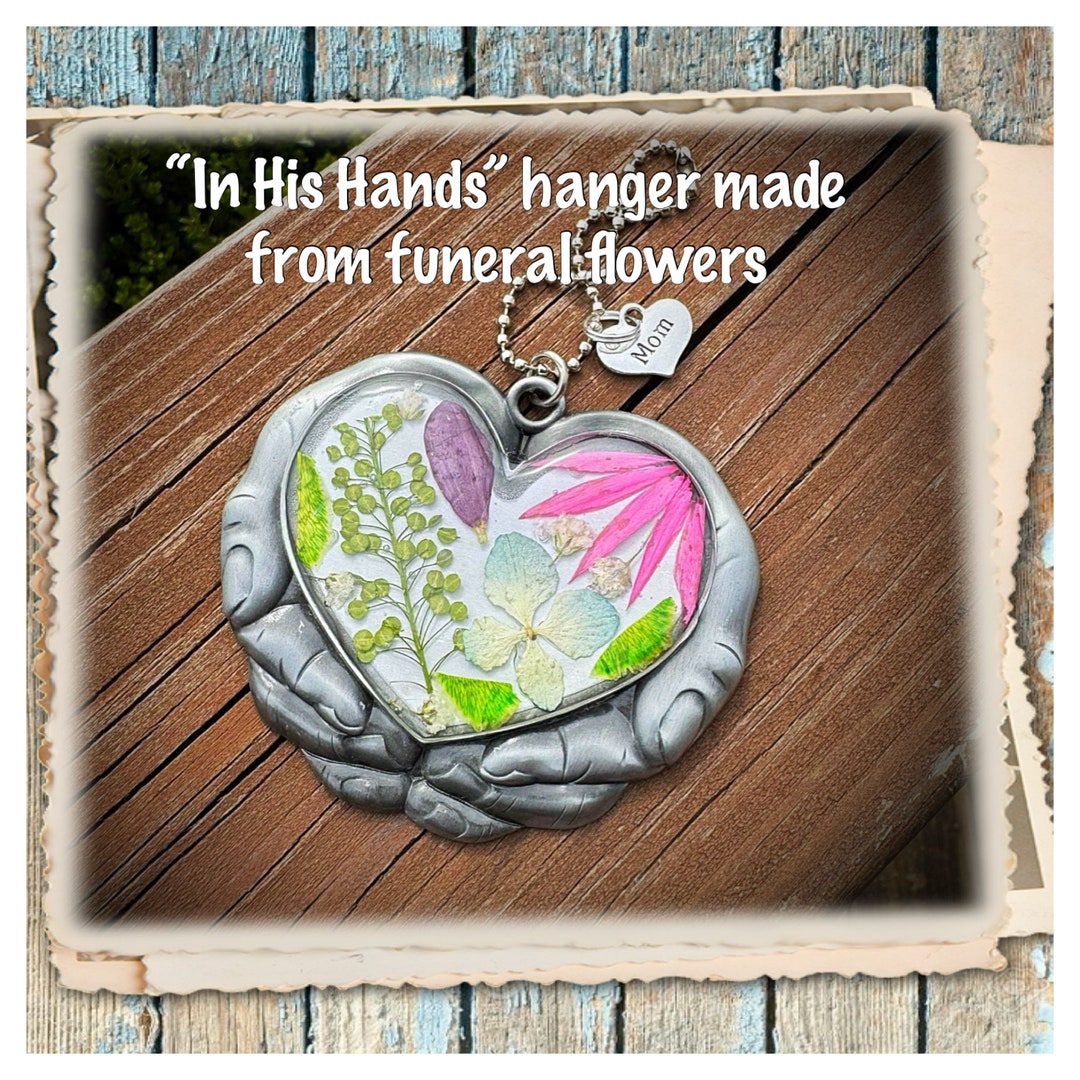 God Has You in His Hands, Funeral Flower Hanger, Flower Keepsake - Etsy