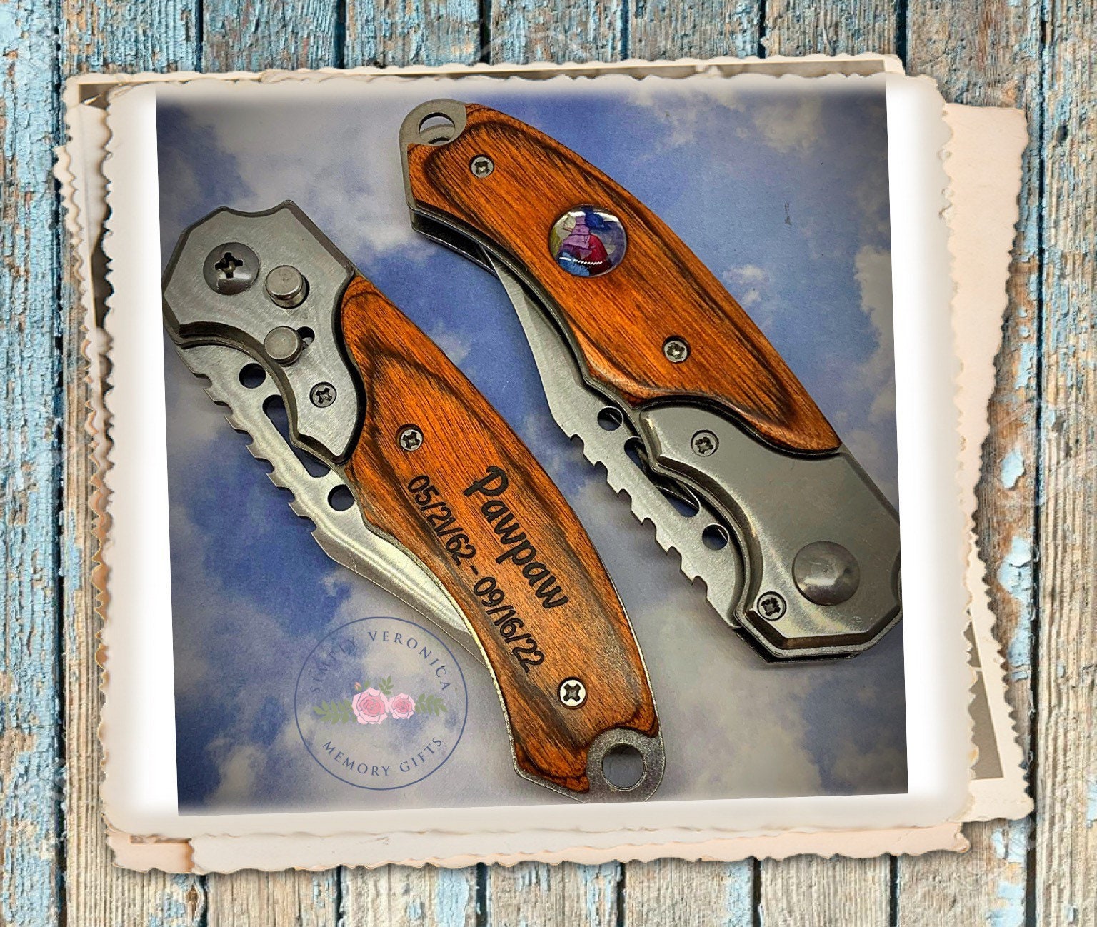 Keepsake Knife Memory Flower Knife Personalized Knife - Etsy