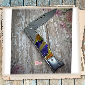 Keepsake Knife, Memory Flower Knife, Personalized Knife, Flower Petal ...