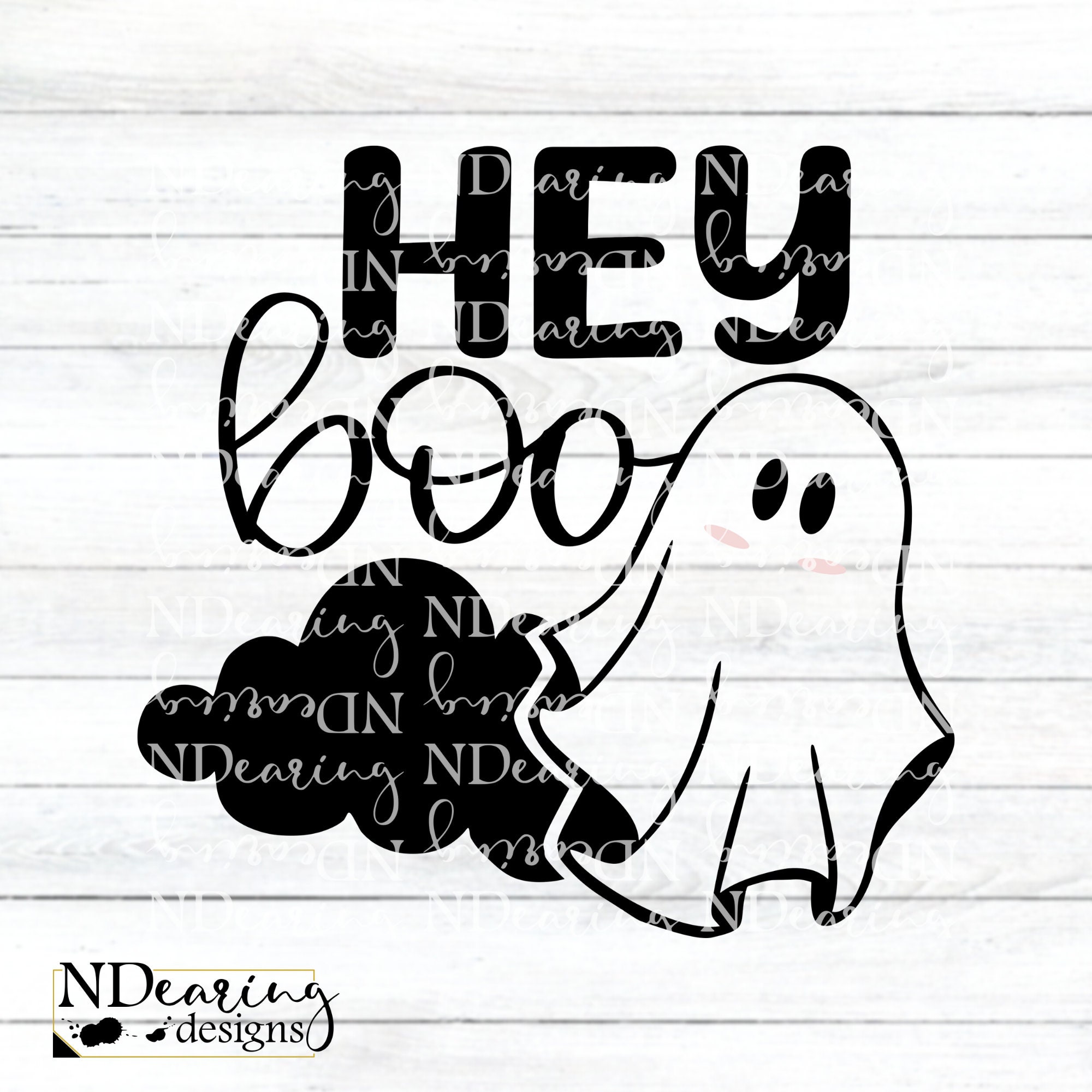 Hey Boo Cute Flirty Ghost Digital SVG Cut File Halloween - Etsy