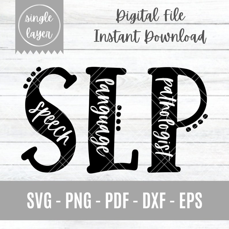 SLP Digital Cut File | SVG | Speech Therapist | Speech Language ...