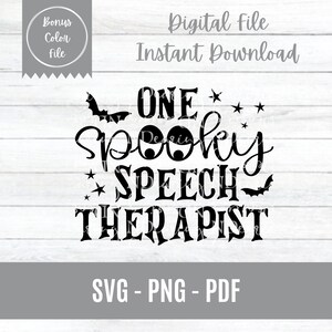 Spooky Speech Therapist Digital Cut File | SVG | Halloween | Speech ...