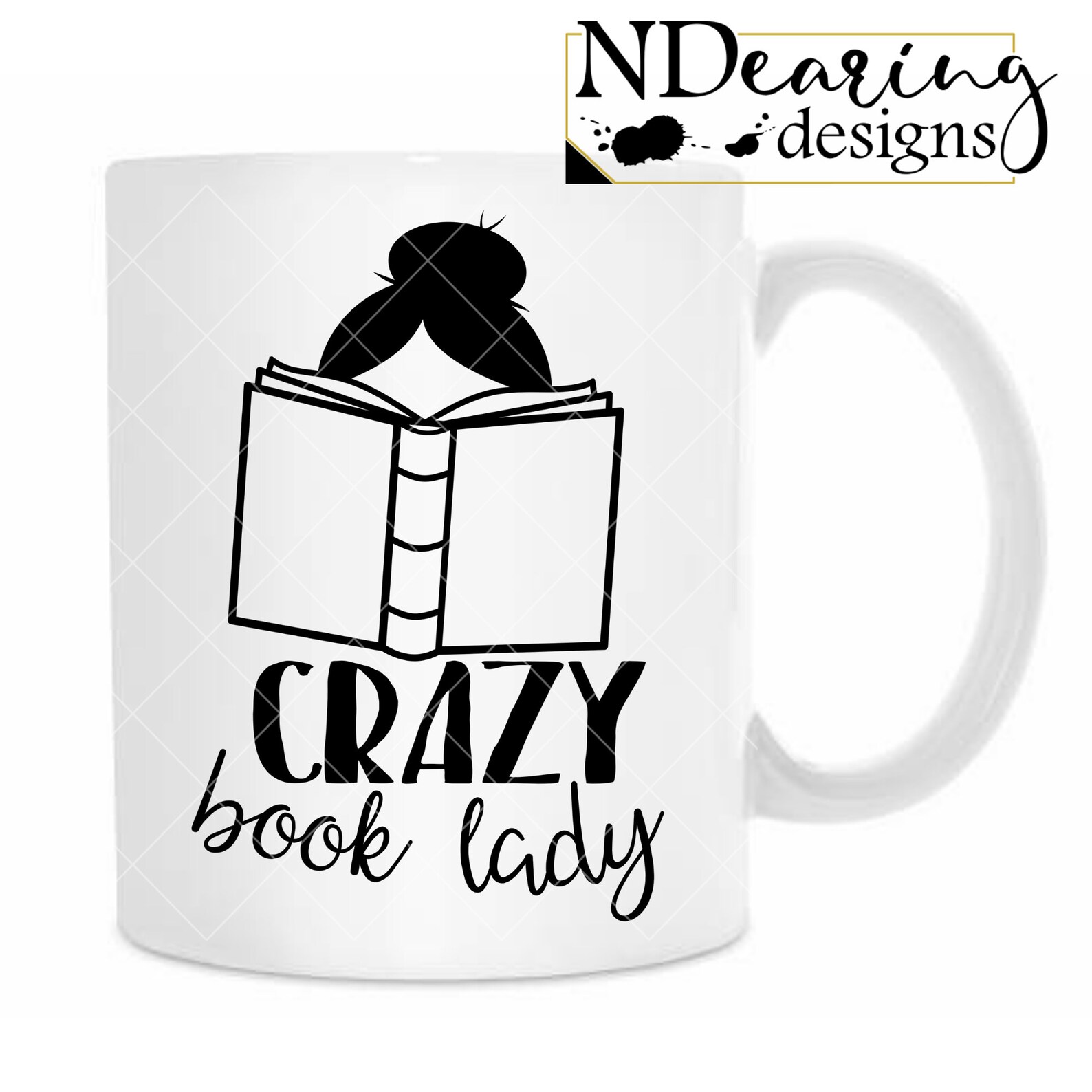 Crazy Book Lady Cut File SVG Cricut Book Lover Nerd - Etsy