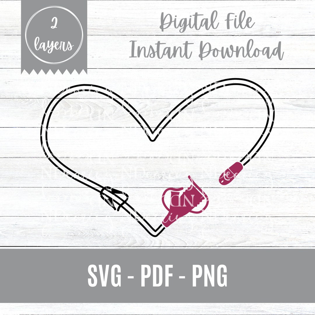 Gtube Heart SVG Digital Cut File Cricut Design Gastronomy Tube Button ...