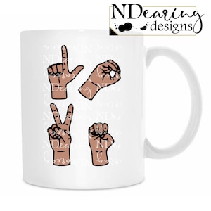 Valentine ASL Fingerspelling Digital Cut File Bundle | Deaf Hard of ...