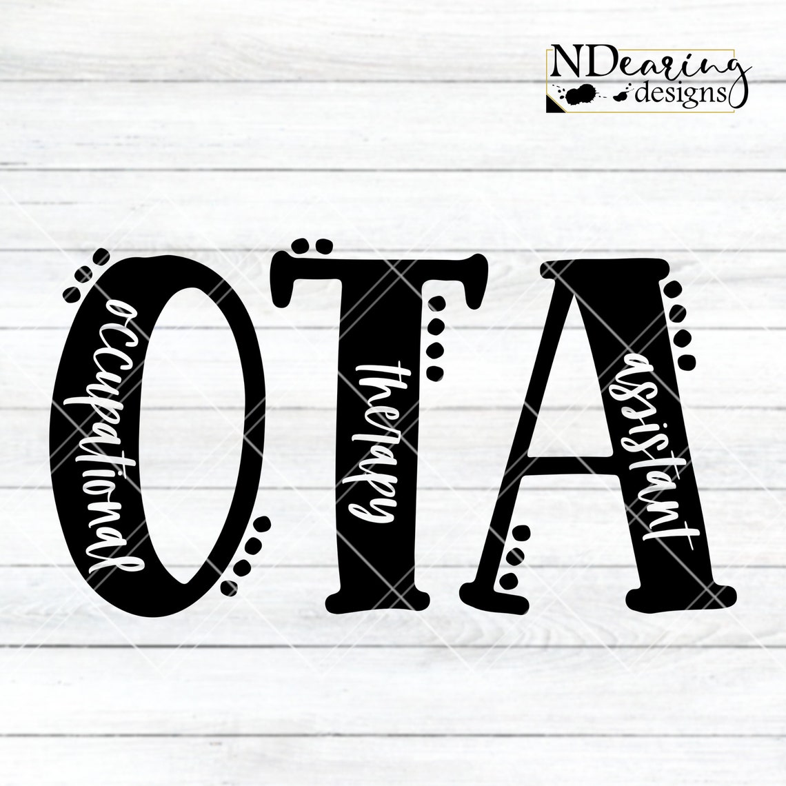 OTA Digital Cut File | SVG | Occupational Therapy Assistant | Rehab ...
