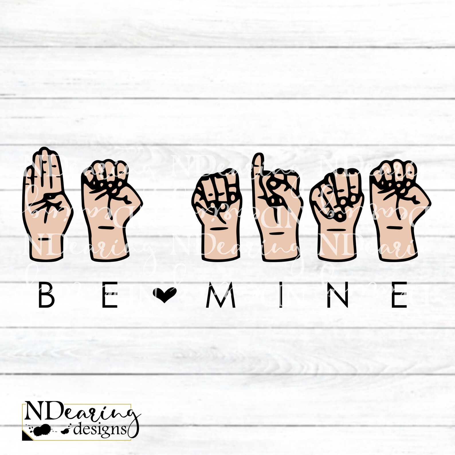 Valentine ASL Fingerspelling Digital Cut File Bundle | Deaf Hard of ...