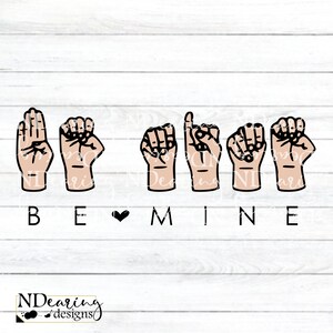 Valentine ASL Fingerspelling Digital Cut File Bundle Deaf Hard of ...