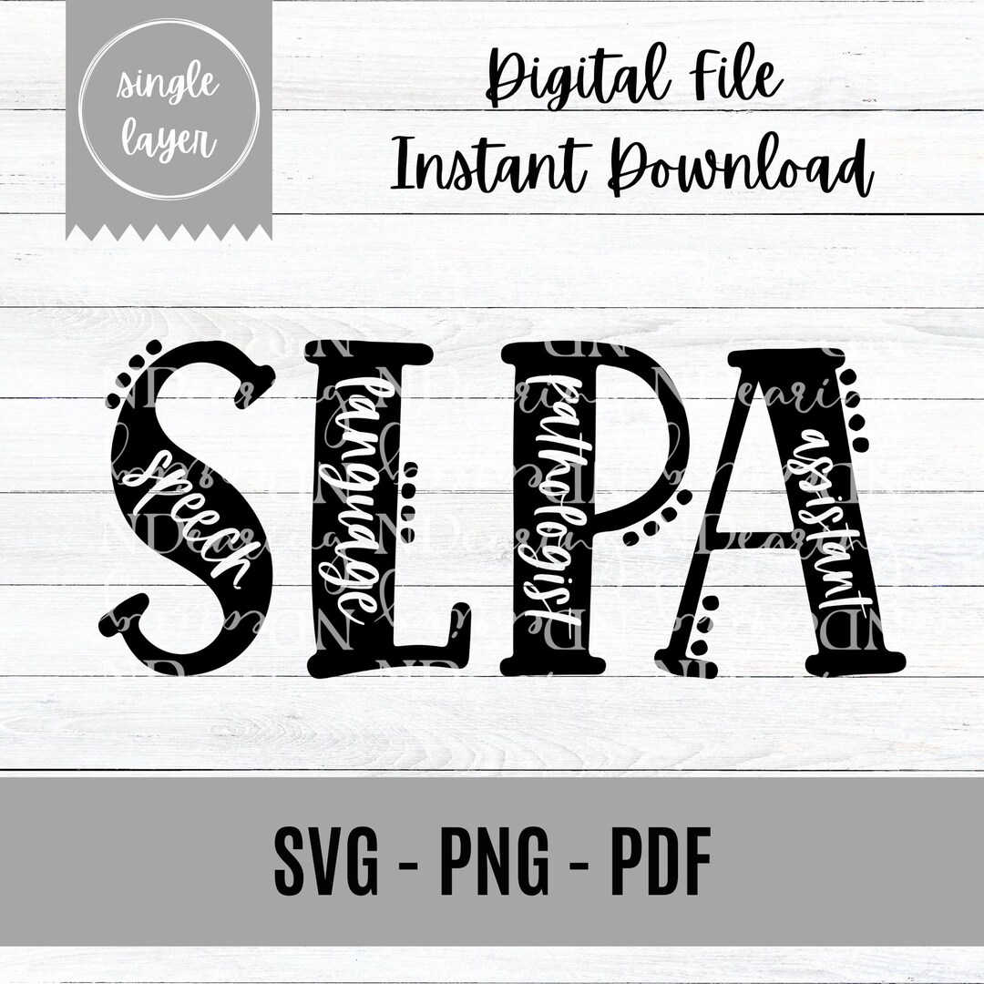 SLPA Digital Cut File | SVG | Speech Therapist | Speech Language ...