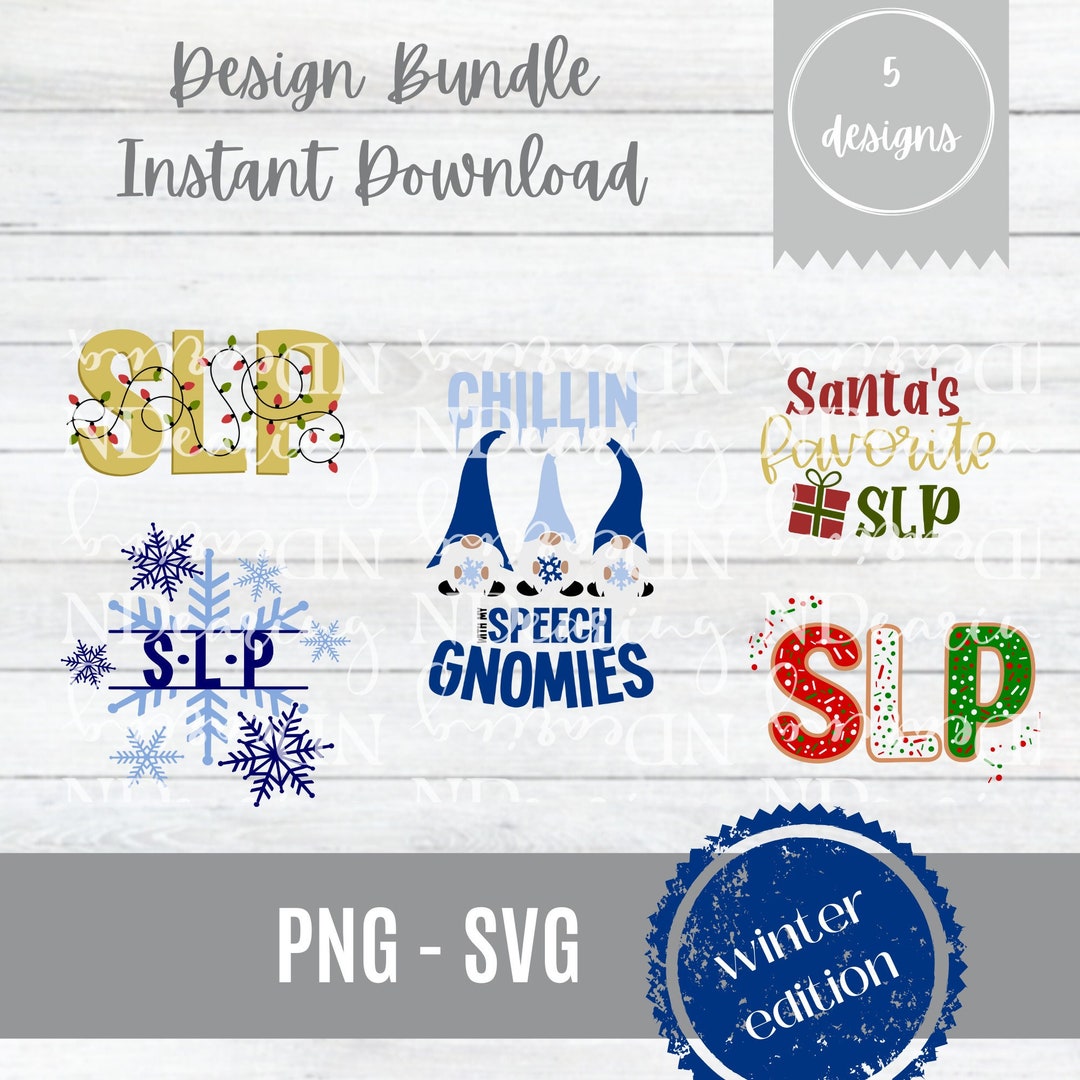 SLP Digital Print Cut File Bundle Winter Christmas Edition | PNG SVG ...