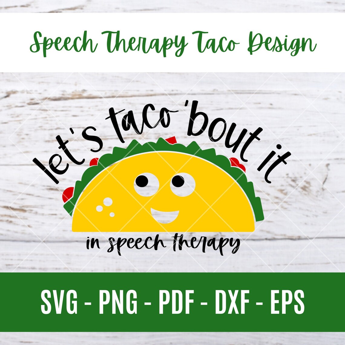 Speech Therapy Taco Bout It Digital Cut File SVG SLP | Etsy