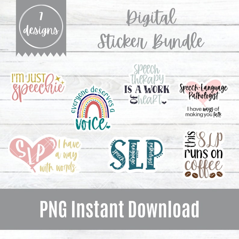 Speech Therapy Digital Sticker Bundle Volume 1 PNG Speech - Etsy
