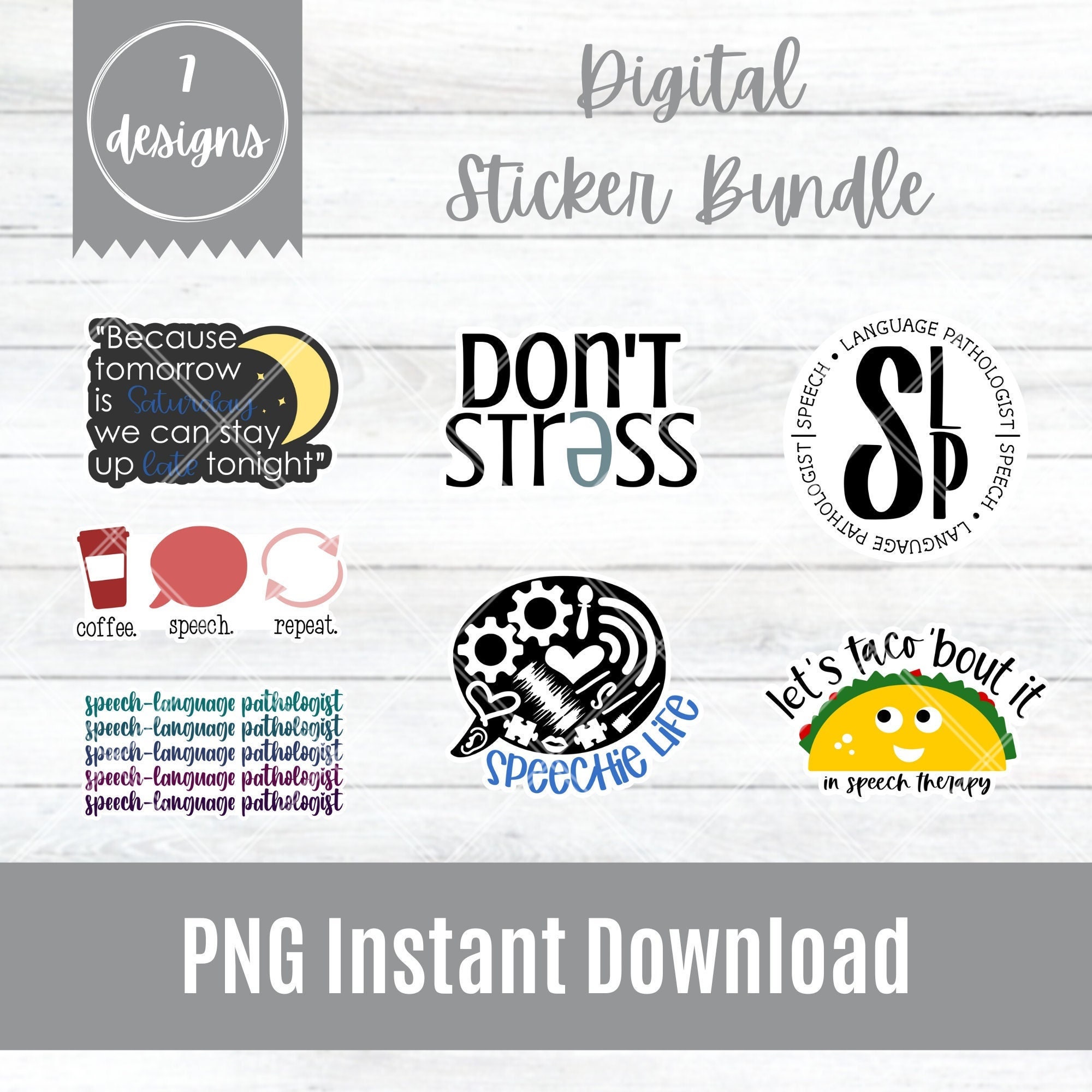 Speech Therapy Digital Sticker Bundle Volume 2 PNG Speech - Etsy