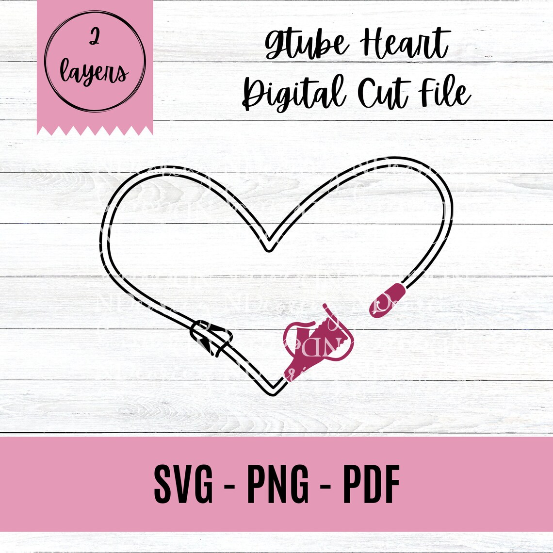 Gtube Heart SVG Digital Cut File Cricut Design Gastronomy Tube Button ...