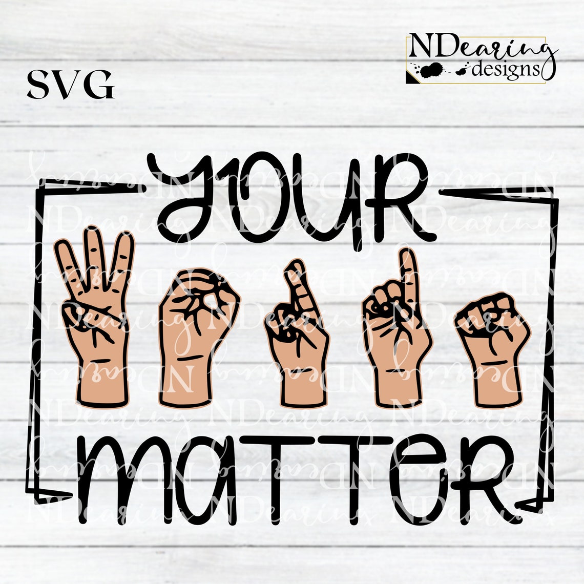 Your Words Matter ASL Digital Cut File SVG Sign Language Speech Therapy ...
