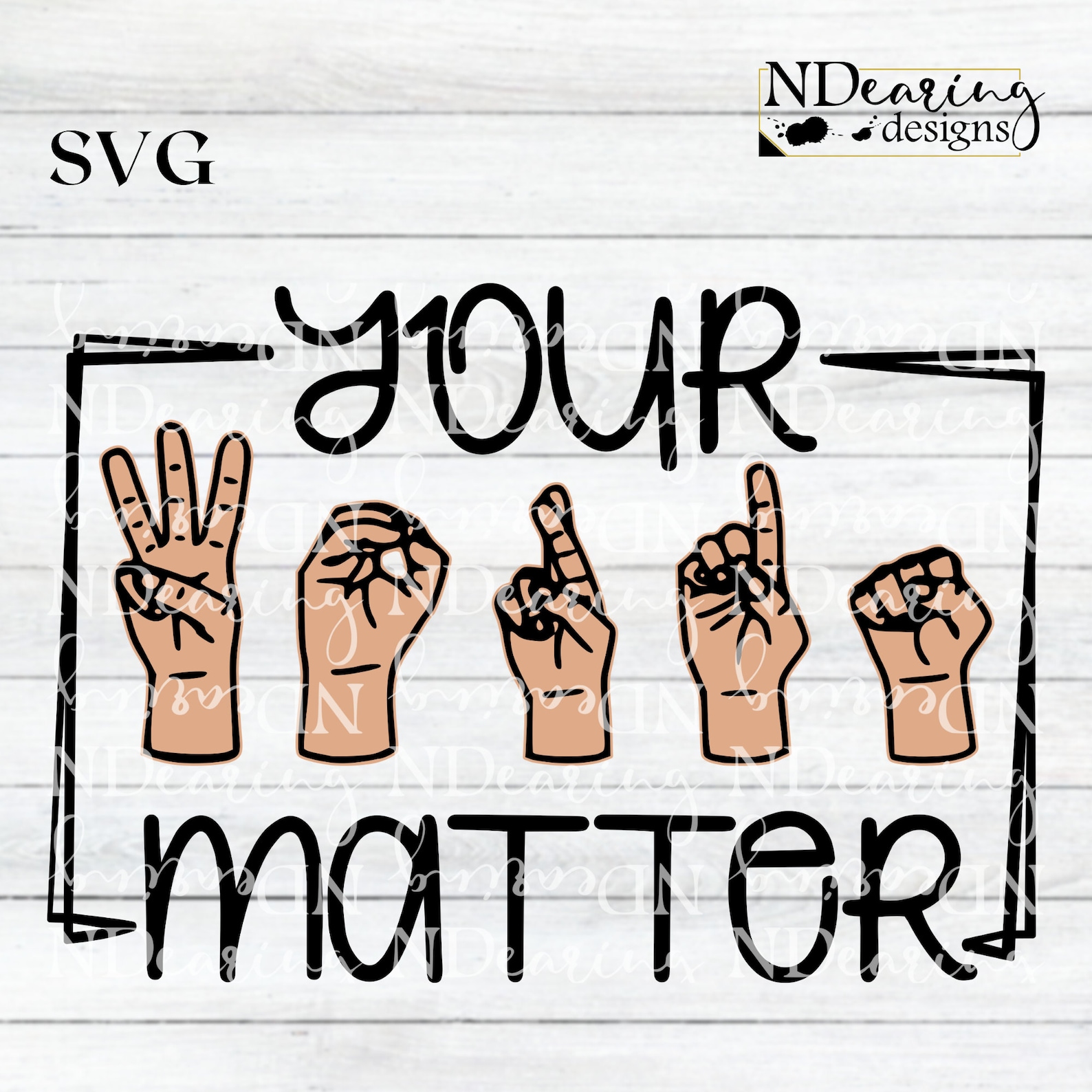 Your Words Matter ASL Sign Language SVG - Cricut, Print (digital Cut ...