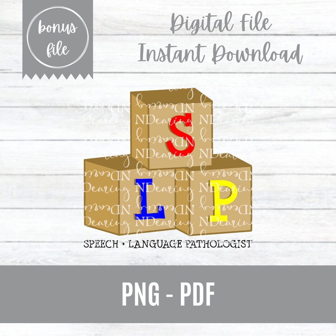 SLP Blocks Digital Print File PNG PDF Sublimation Print and Cut Speech ...