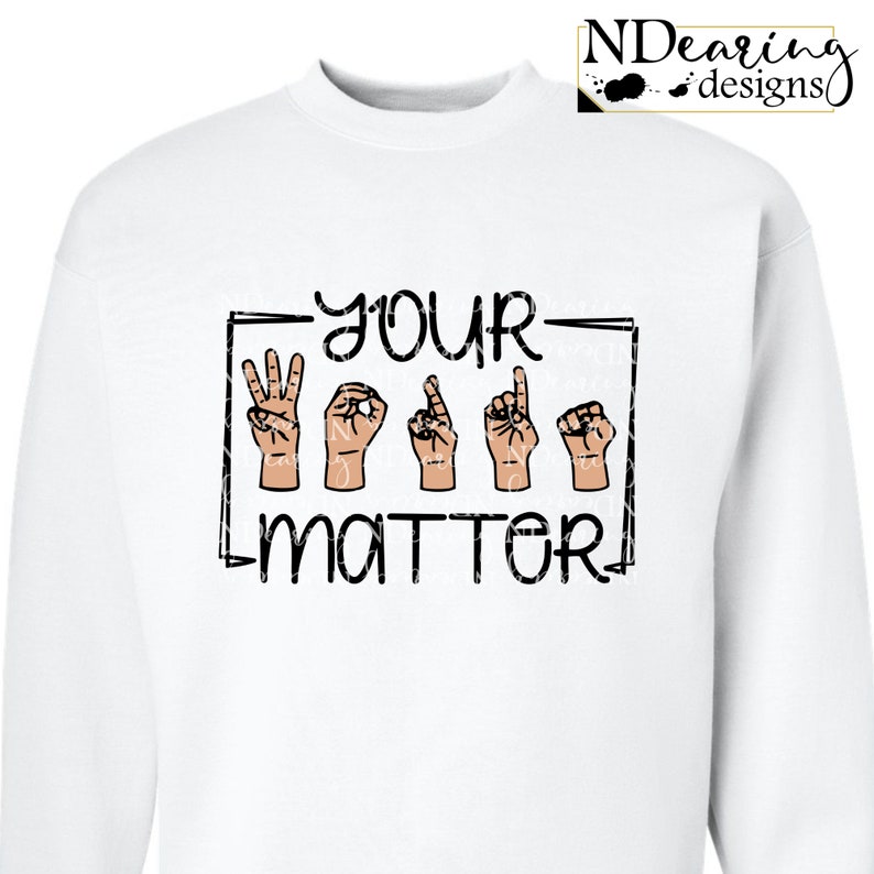 Your Words Matter ASL Digital Cut File SVG Sign Language Speech Therapy ...